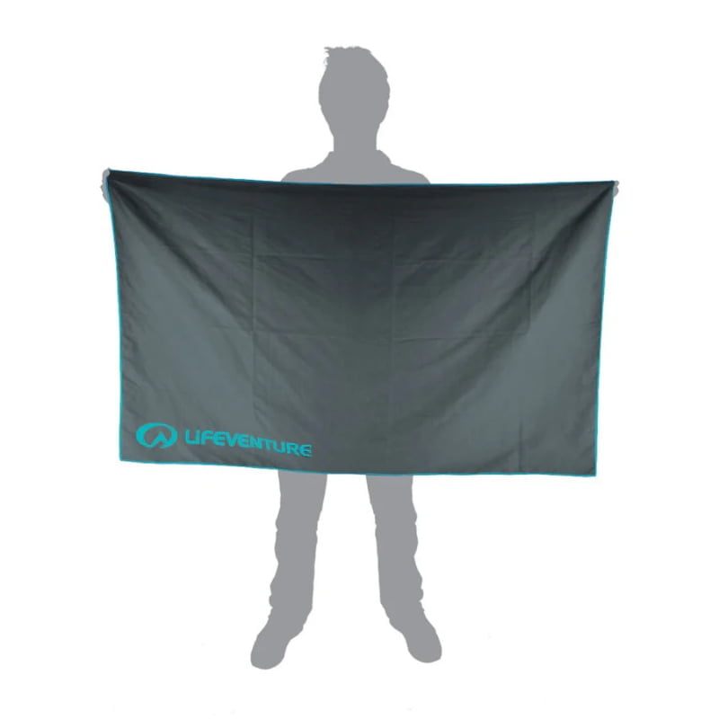 Lifeventure SoftFibre Travel Towel - Large Grey | Campcraft